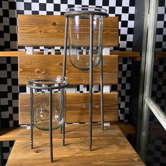 Pottery Barn | Accents | Pottery Barn Set Of Two Rustic Metal Tripod ...